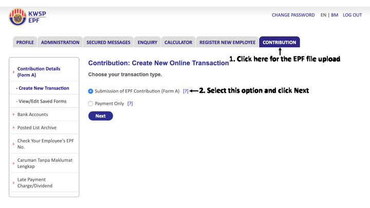 EPF Export Format – iFlexi Knowledge Base