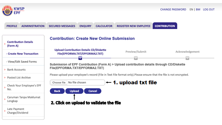 EPF Export Format – iFlexi Knowledge Base